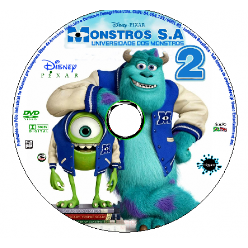 2 DVDs - Monstros SA 1 e 2 Universidade Monstros